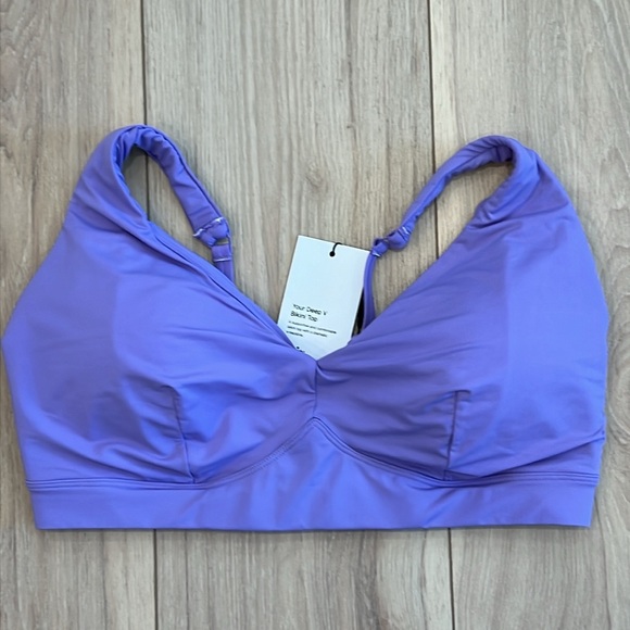 knix | Swim | Knix Deep V Bikini Top Grape Pop Limited Edition | Poshmark